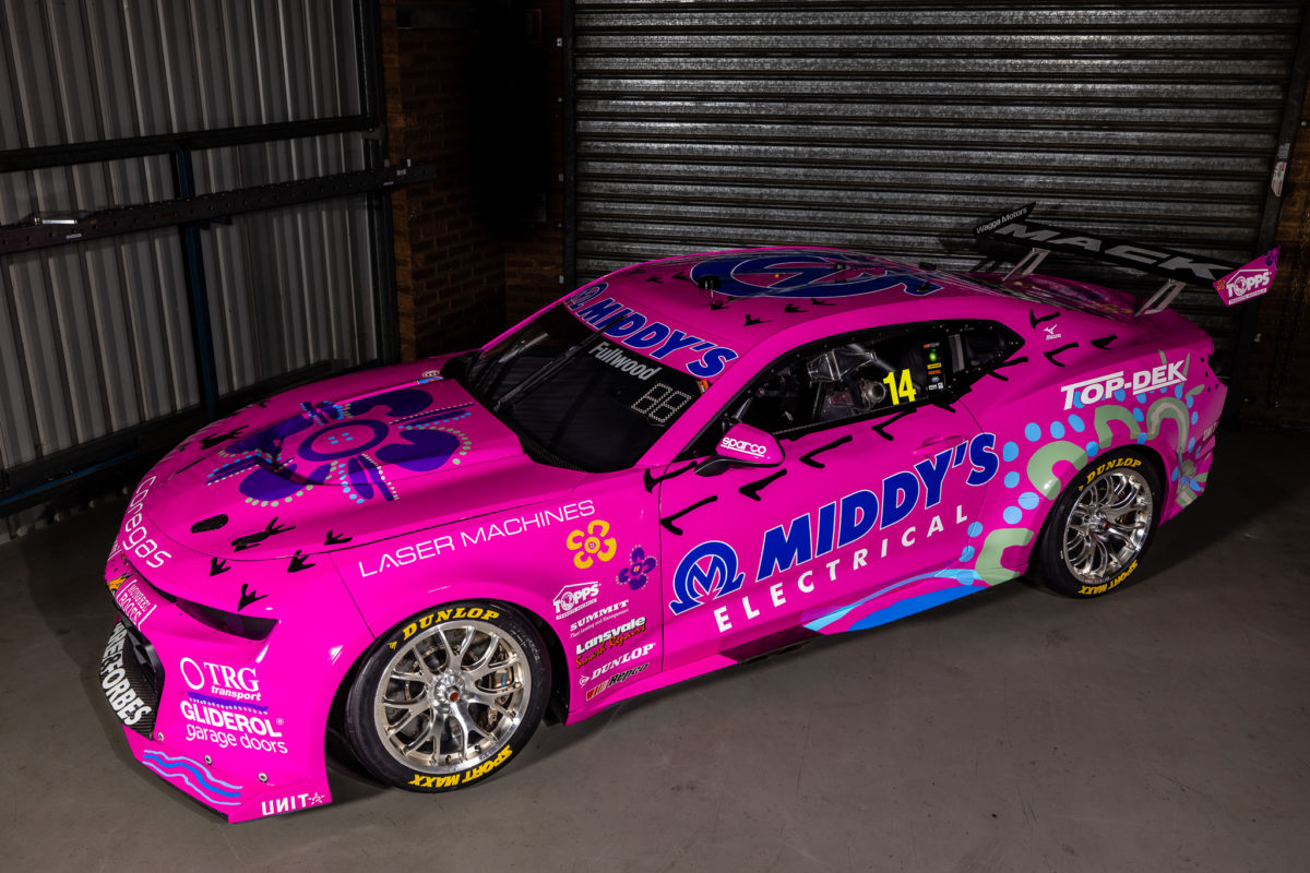 news: BJR unveils Indigenous livery for #14 Camaro Supercar - Speedcafe.com
