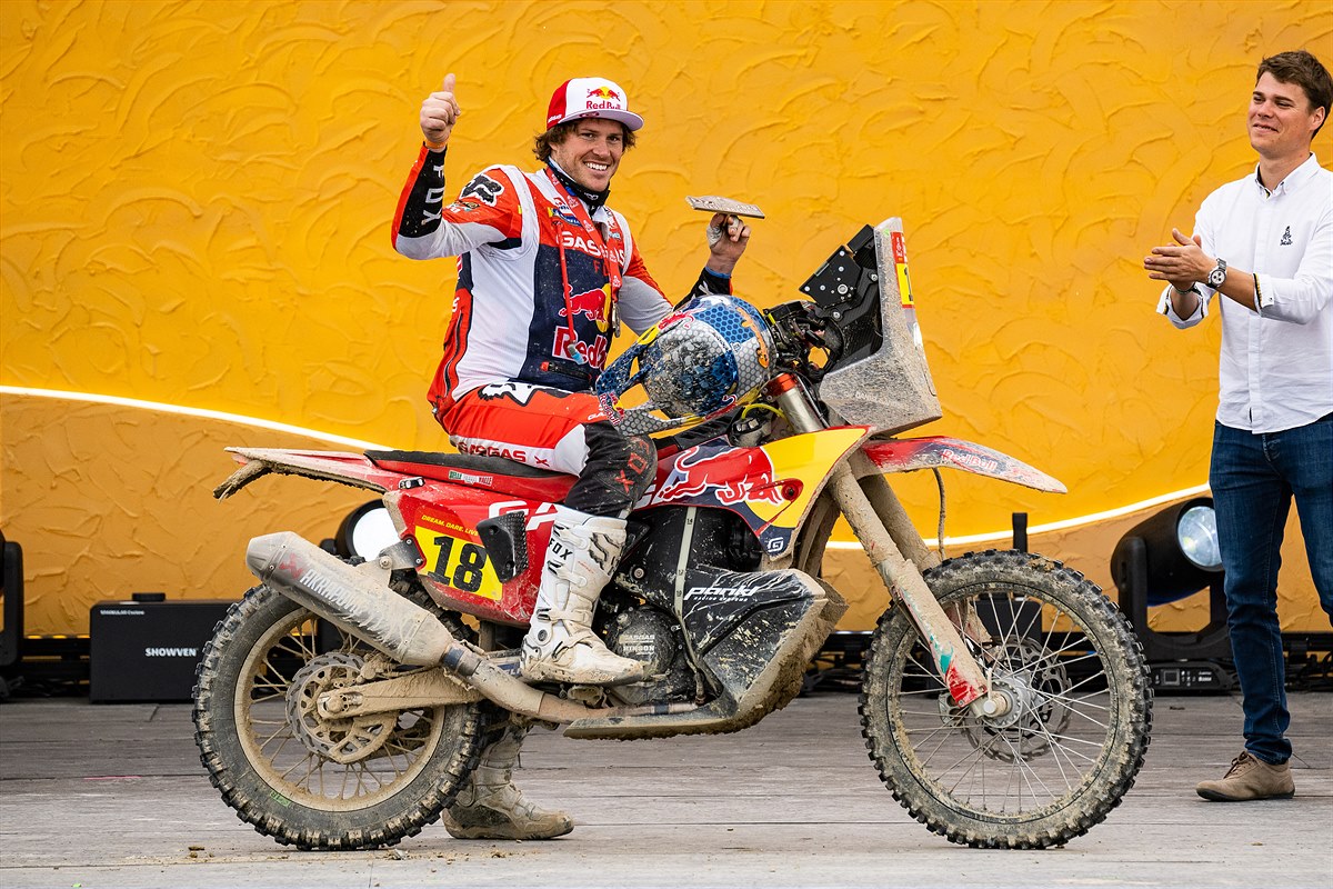 news: GasGas hails Daniel Sanders after gritty Dakar top 10 - Speedcafe.com