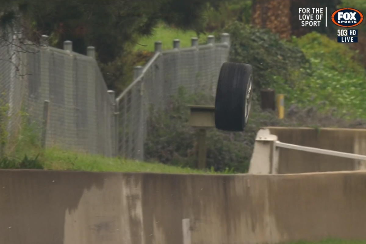 news: Eggleston fined over stray Super3 wheel - Speedcafe.com