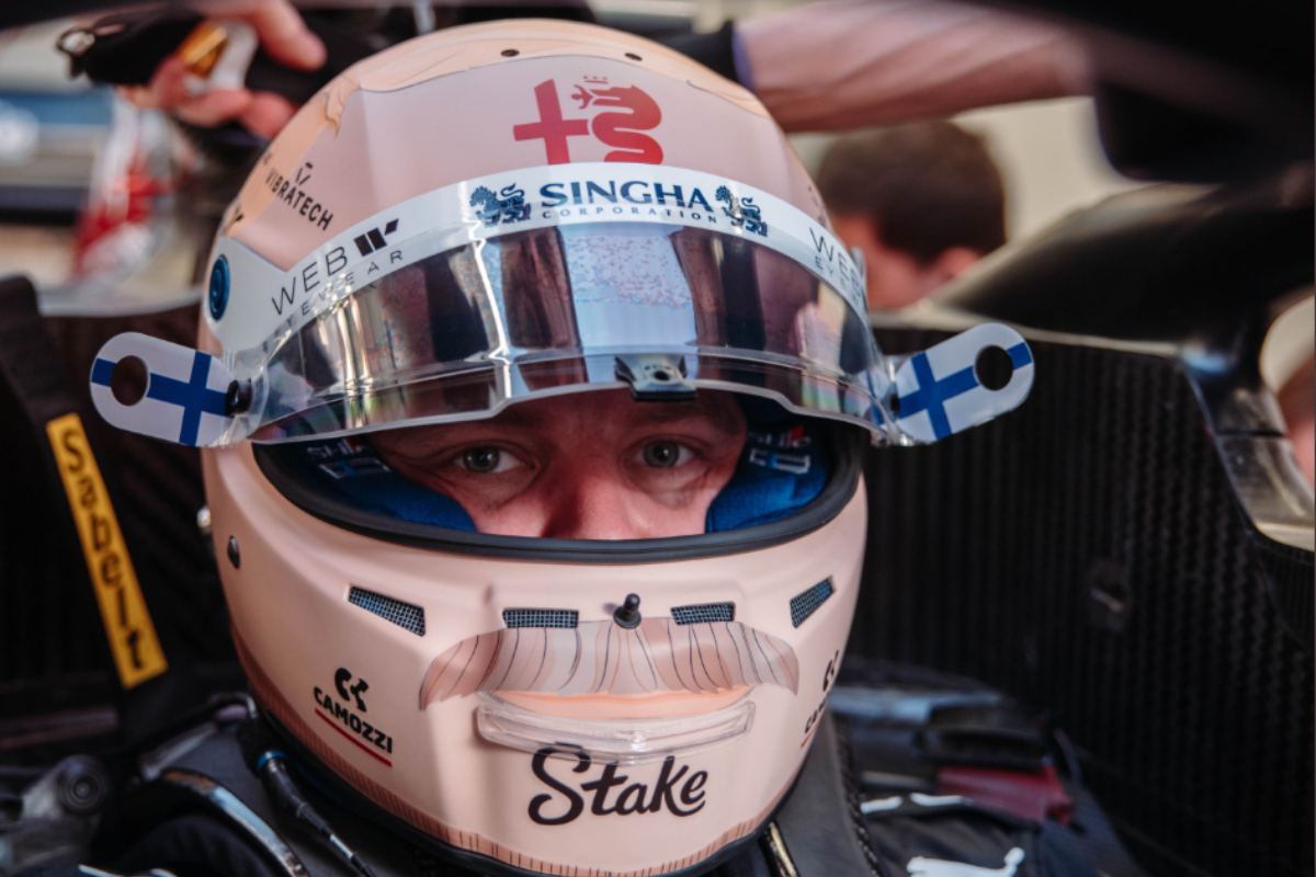 news: Bottas embraces Aussie style with F1 testing helmet - Speedcafe.com