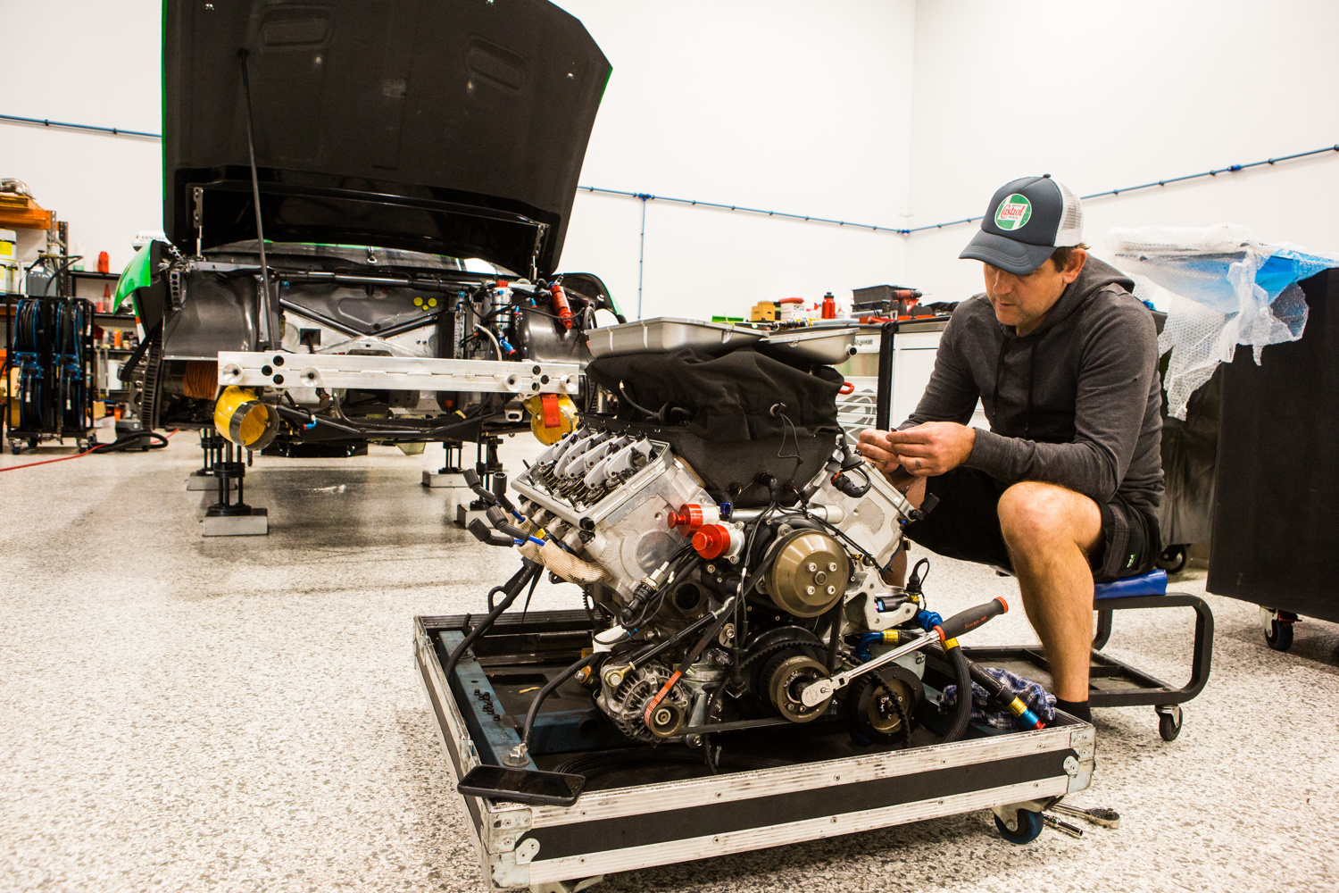 news: Kelly Racing prepared to complete engine rebuild in car park ...