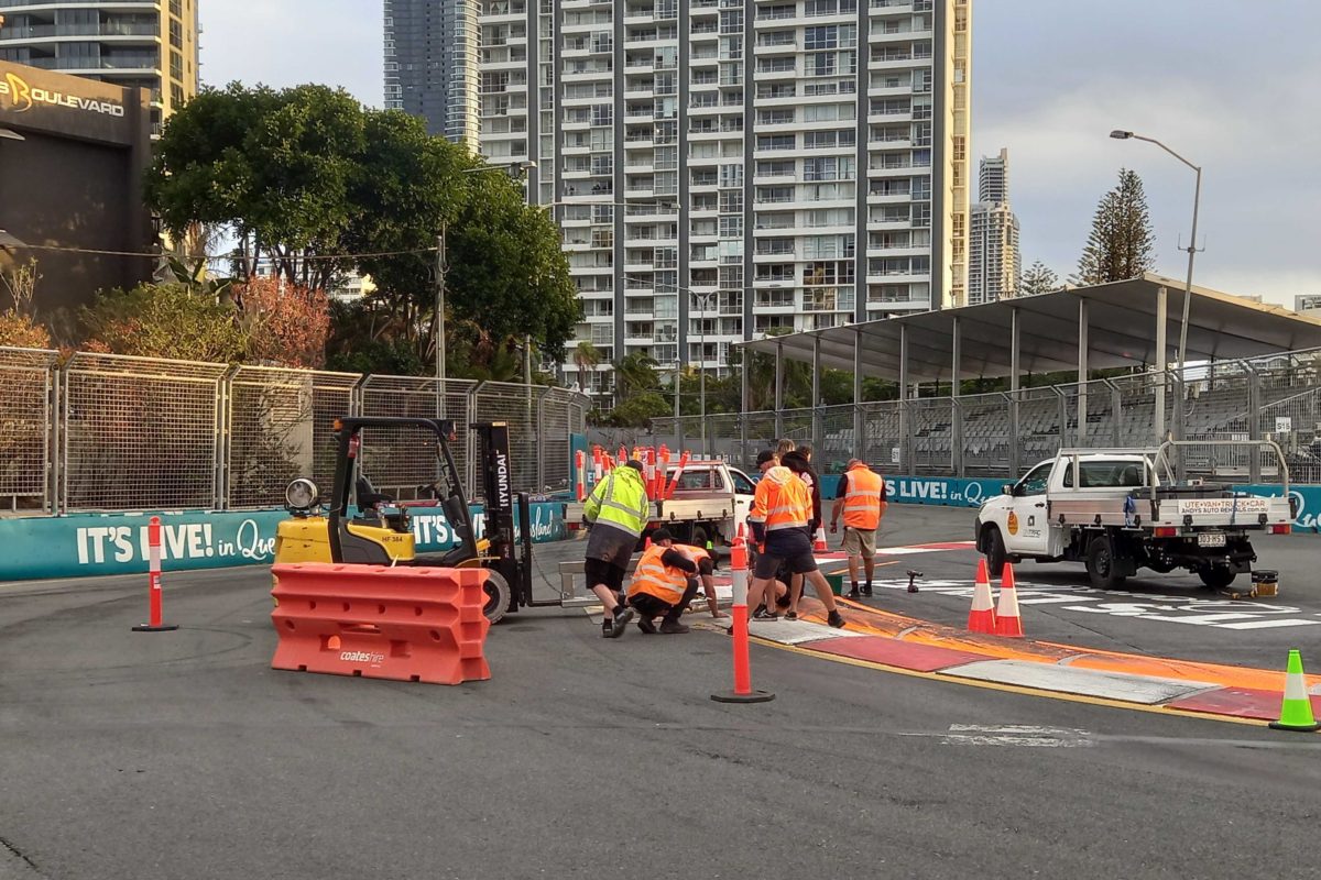 news: Friday night track repairs at Gold Coast 500 - Speedcafe.com