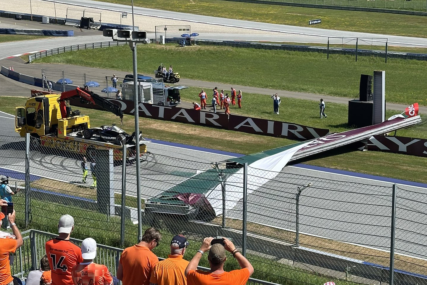F1 news: Sign collapse sparks delay at Austrian Grand Prix - Speedcafe.com