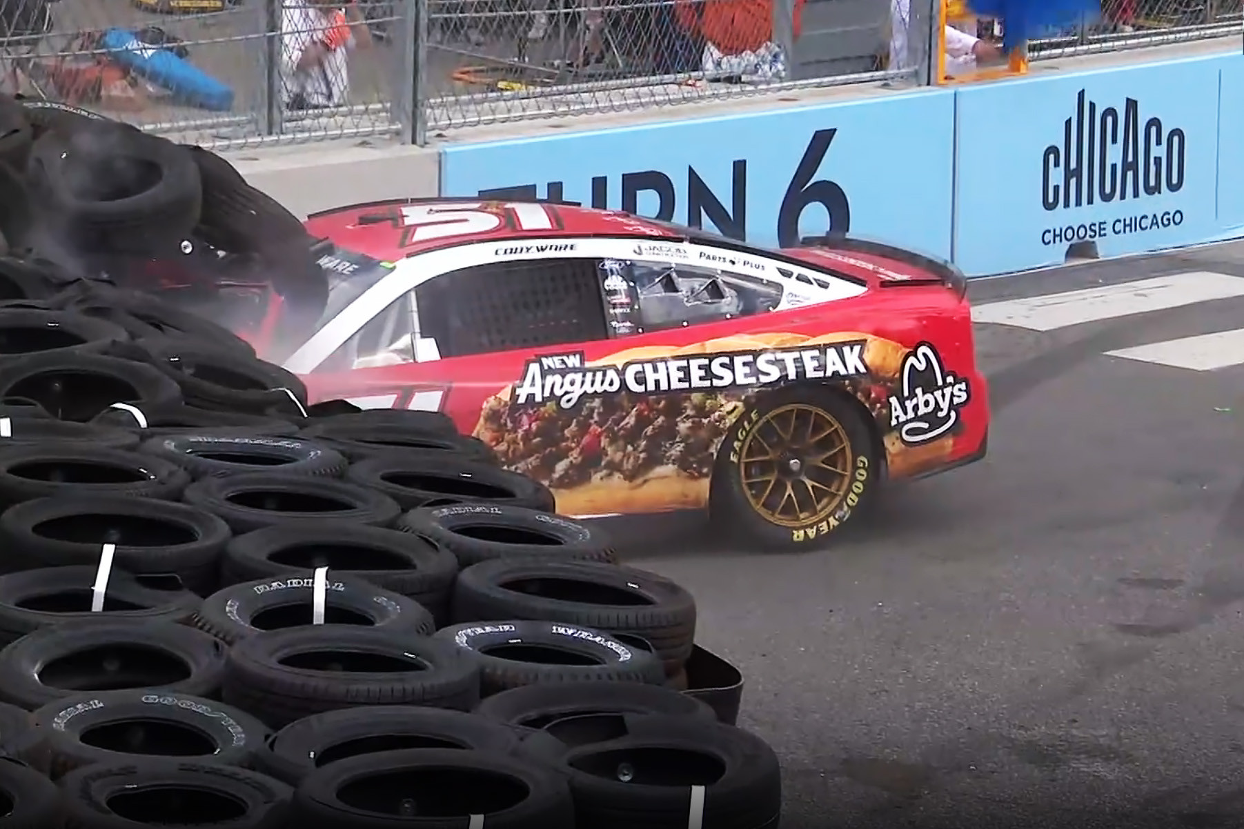 Caution delay draws criticism after ‘violent’ NASCAR Chicago crash ...