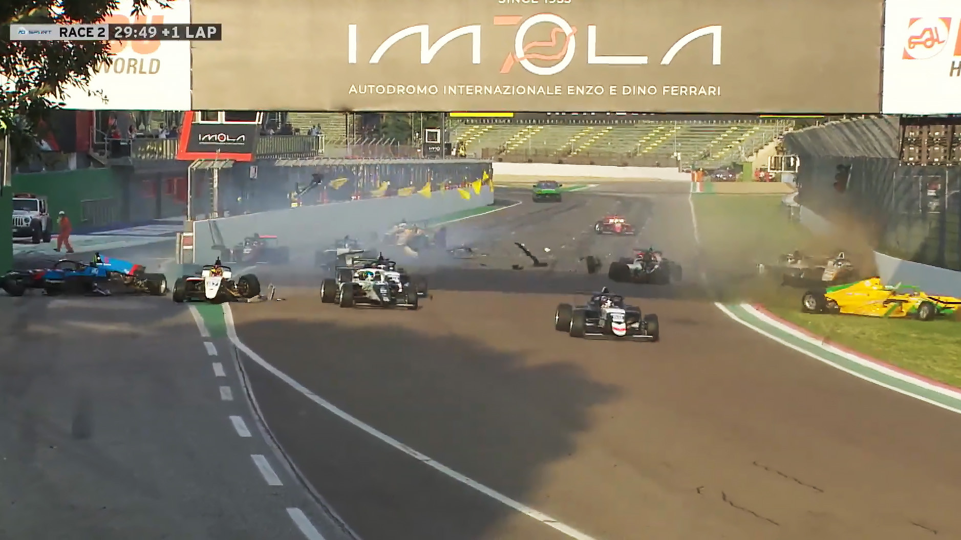 Motorsport news: F4 race abandoned after Imola startline crash ...