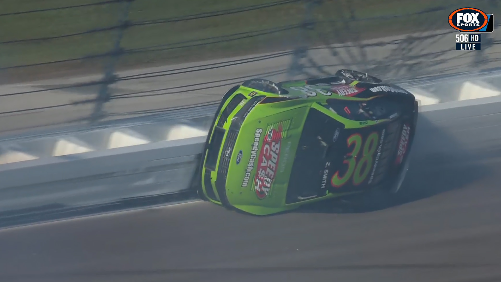 NASCAR driver Zane Smith rides wall, flips in bizarre Kansas crash ...