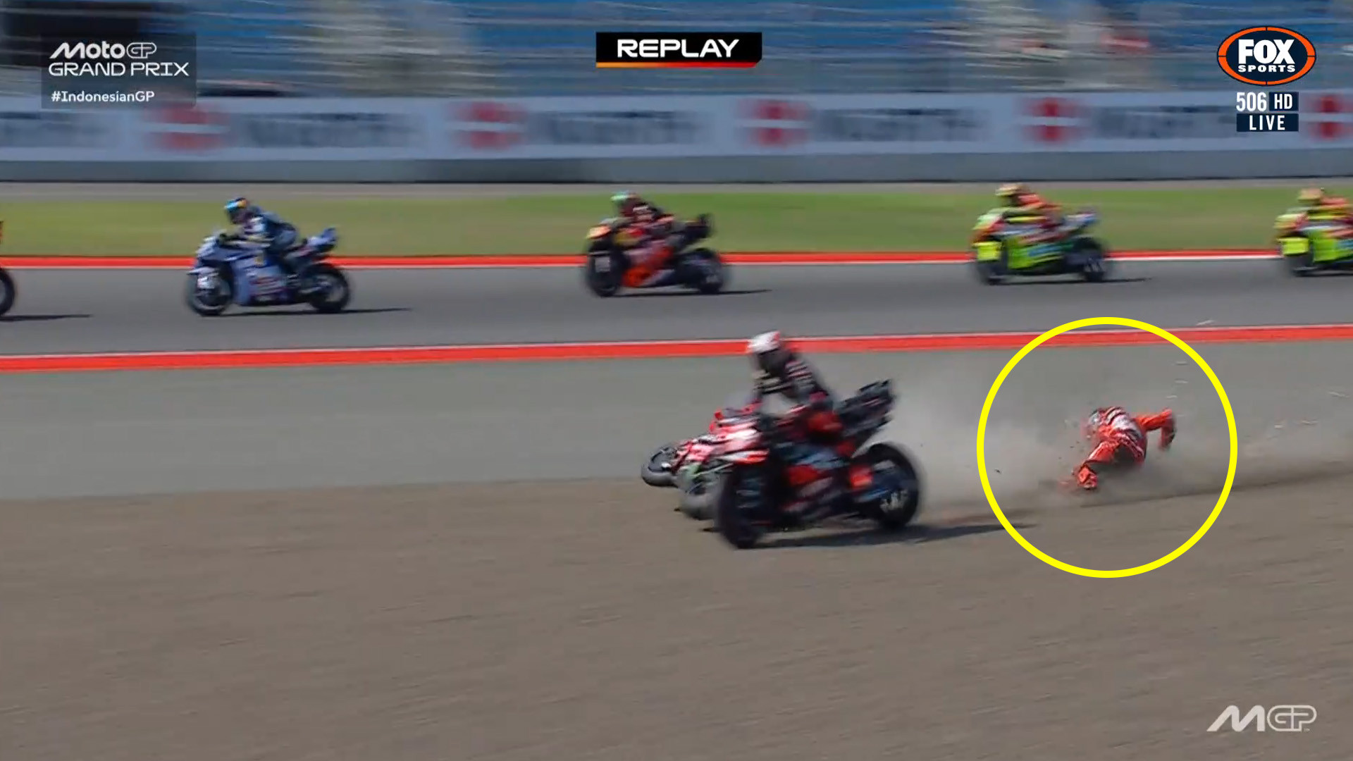 Marc Marquez suffers suspected fracture in ugly MotoGP crash ...