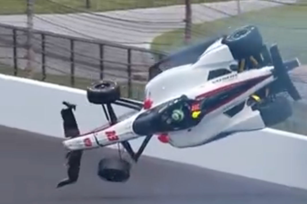 IndyCar news: Nolan Siegel in airborne Indy 500 practice crash ...