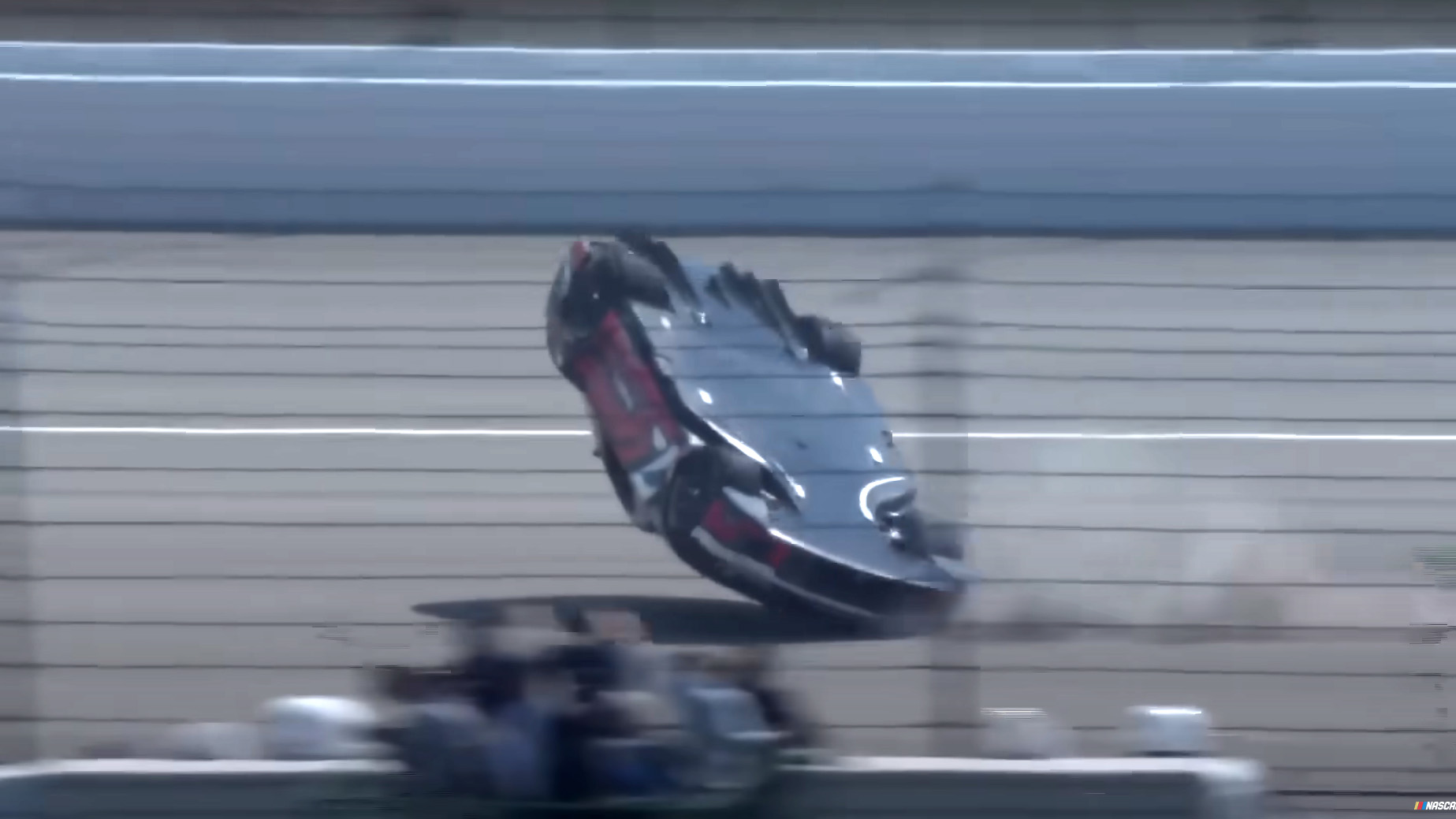 Watch NASCAR star Corey LaJoie in scary high-speed rollover - Speedcafe.com